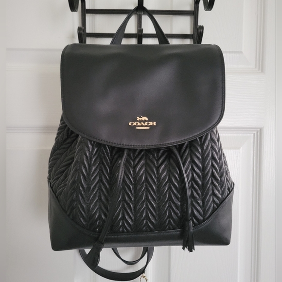 Coach | Bags | Coach Elle Quilted Leather Backpack | Poshmark